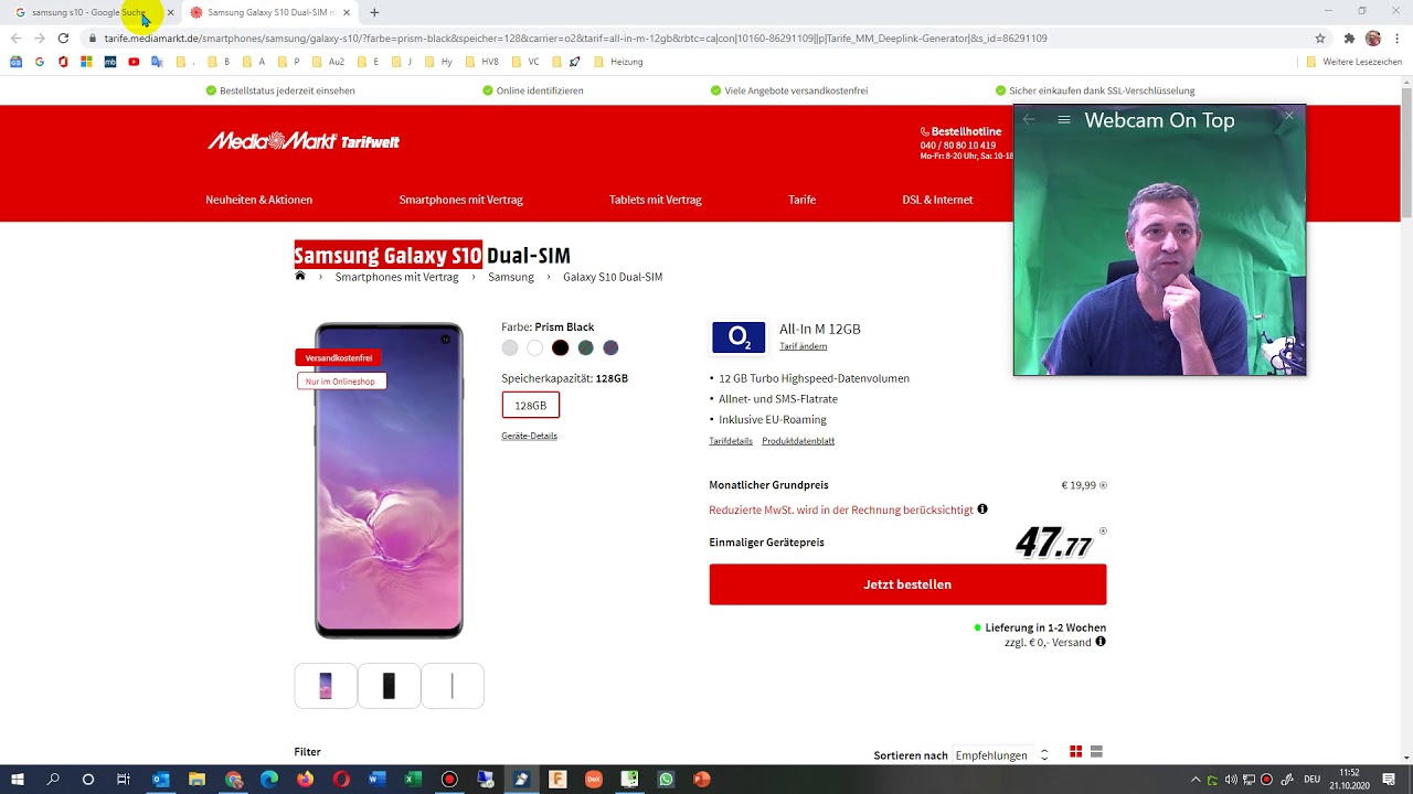 Guter O2 Tarif mit Handy Angebot: Samsung S10 neu plus 12 GB Tarif ...