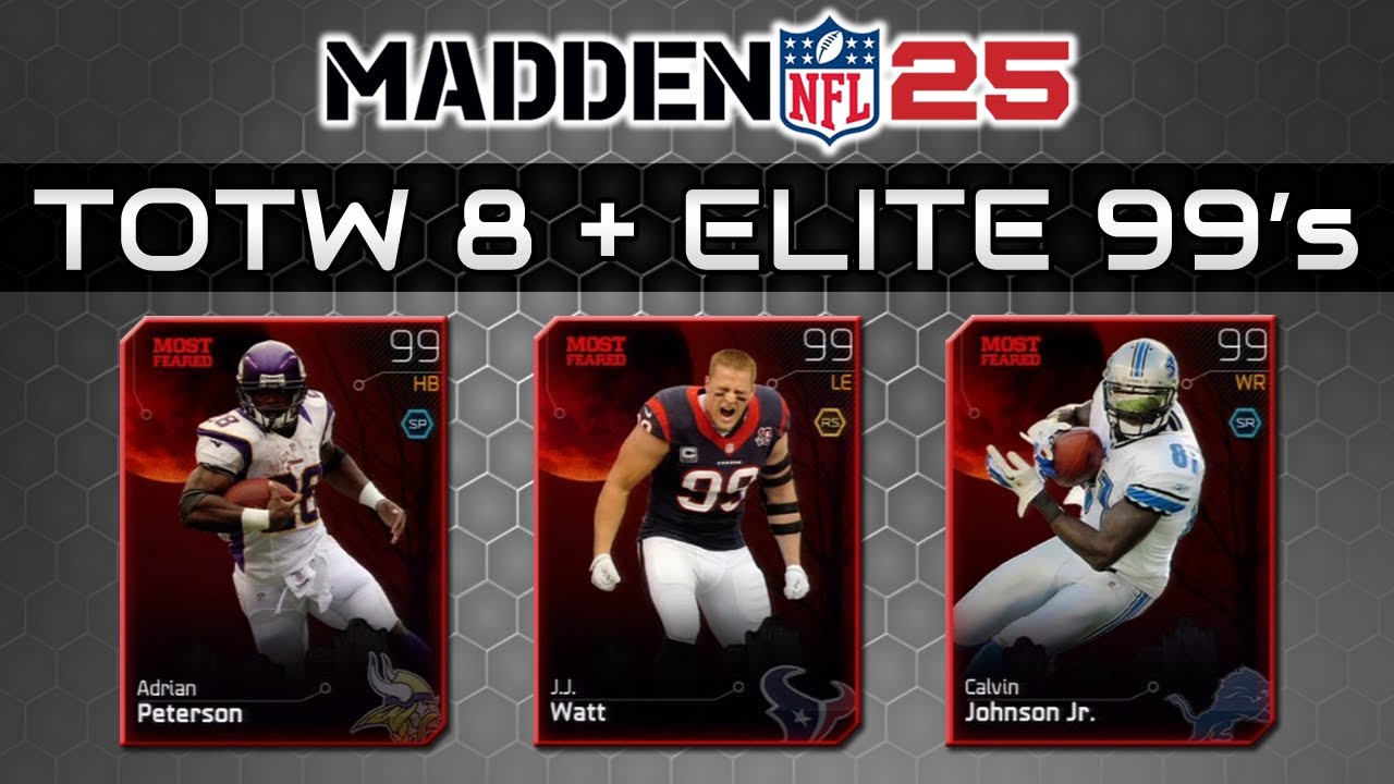 "Madden 25 Ultimate Team" 99 MOST FEARED PLAYERS "MUT 25 Team of the ...