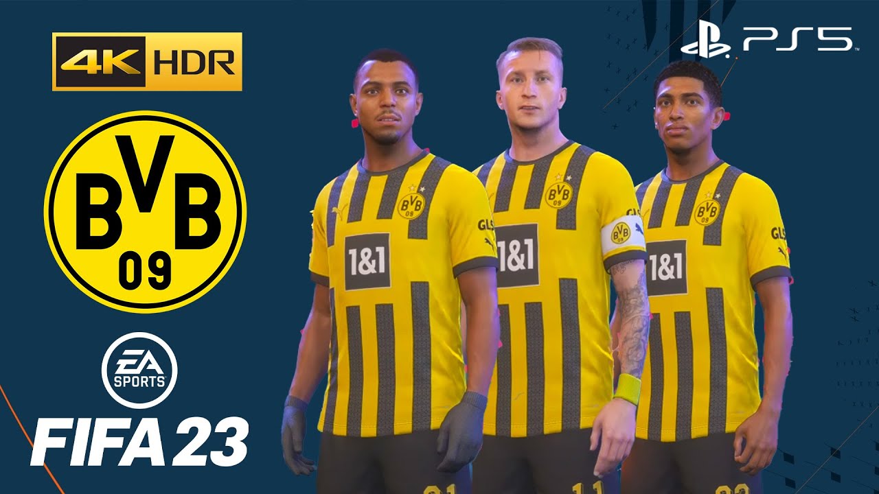 FIFA 23 on PS5 - BORUSSIA DORTMUND - PLAYER FACES AND RATINGS - 4K60FPS ...