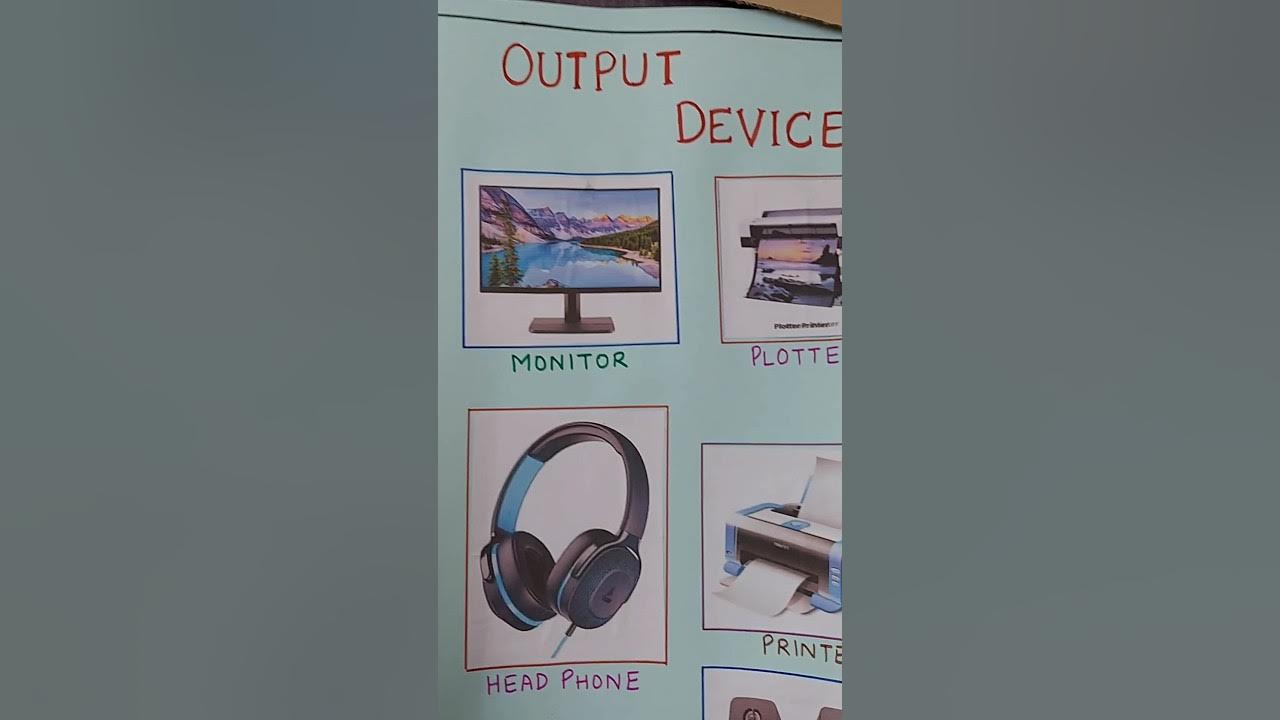 Beautiful Chart😍 on Input-Output devices of Computer #diy #easyproject# ...