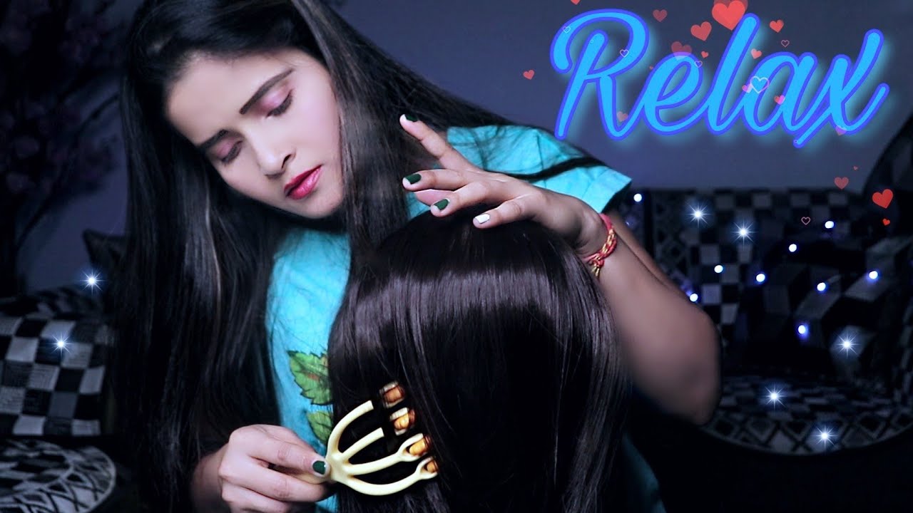 Brain Relaxing with scalp massage & head scratching - Cosmic lady asmr ...