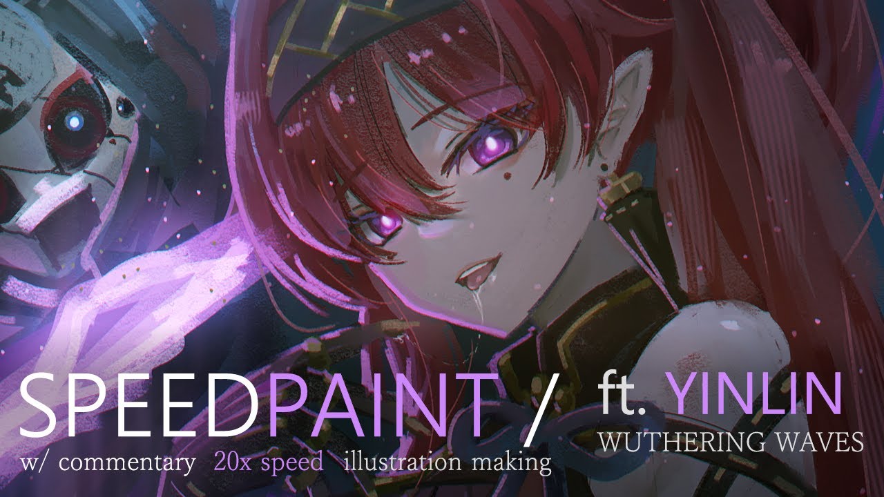 【Speed Painting】 Wuthering Waves - Yinlin (CLIP STUDIO) illustration making - YouTube