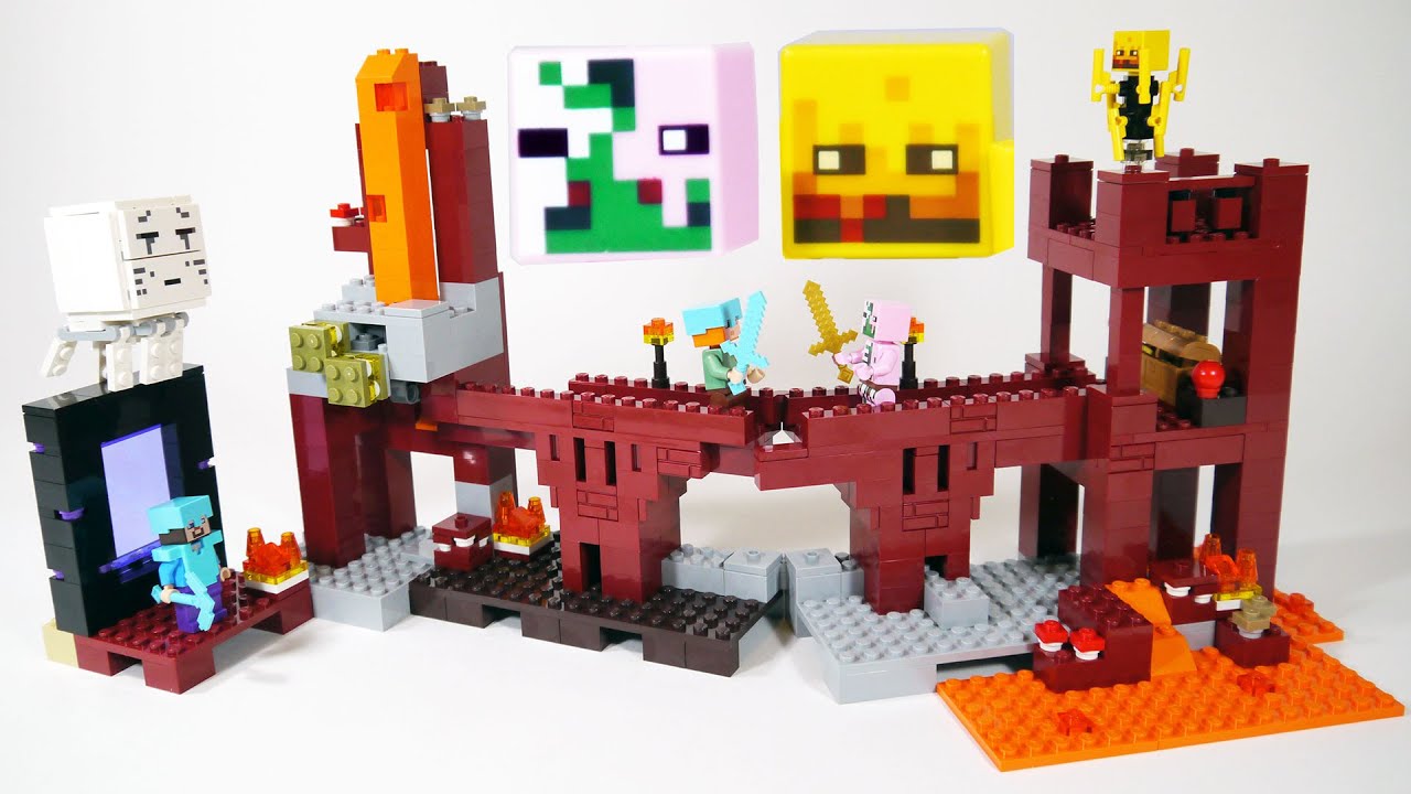 LEGO Minecraft The Nether Fortress | Set Review & Speed Build - YouTube