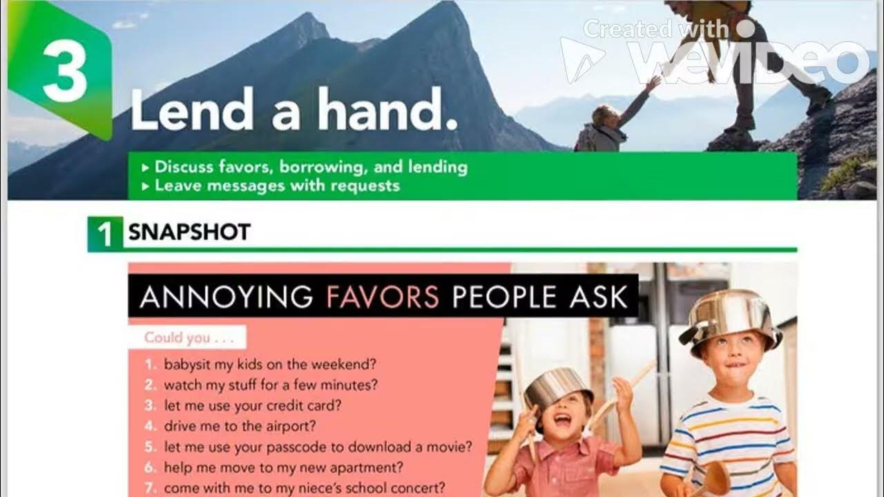 LEND A HAND _ INTERCHANGE 5TH EDITION, UNIT 3 - YouTube