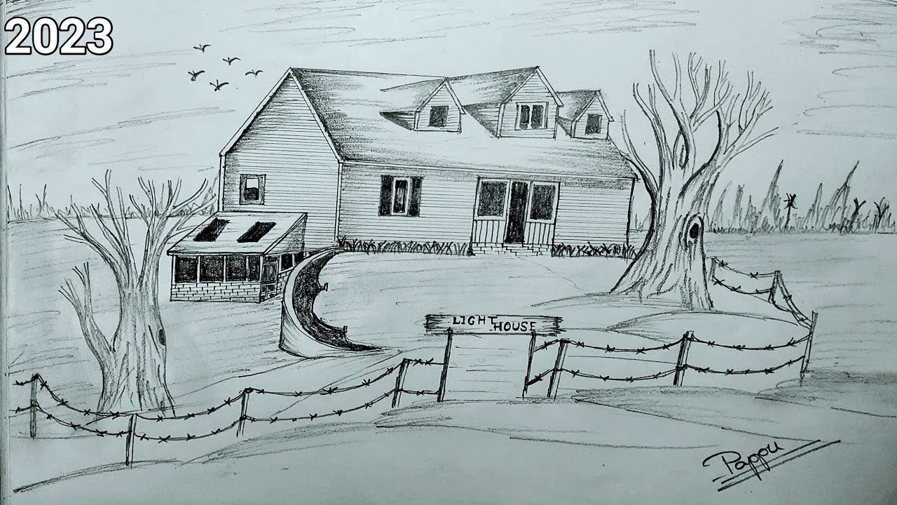 To Kill A Mockingbird Radley House Drawing