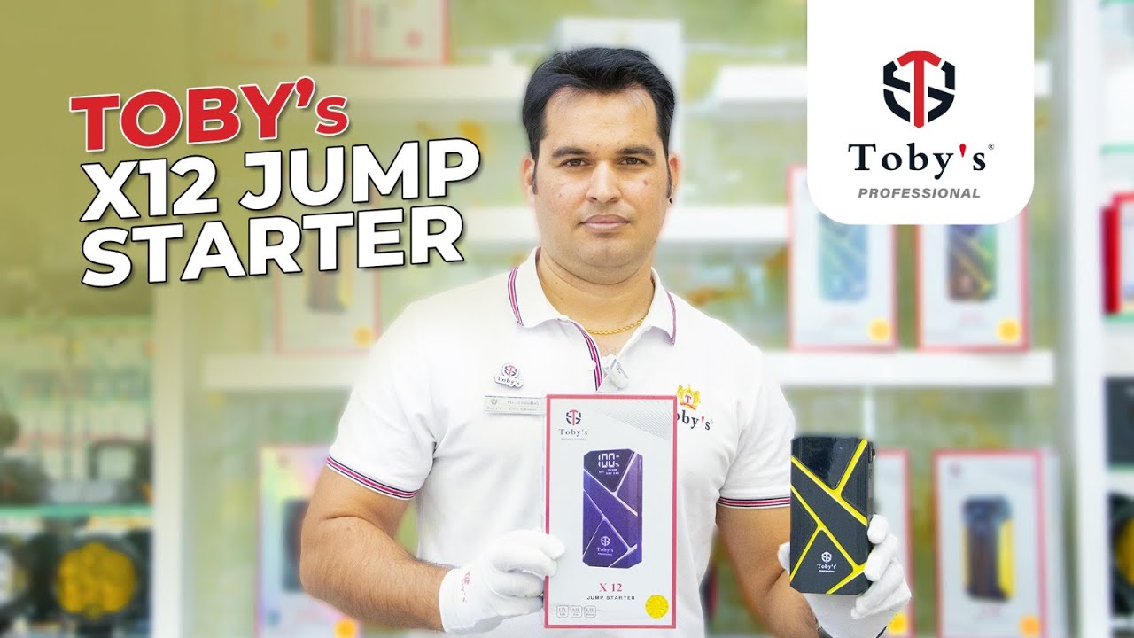Toby's X12 Jump Starter With 12000mAh Jumpstarter | Tobysouq.com - YouTube