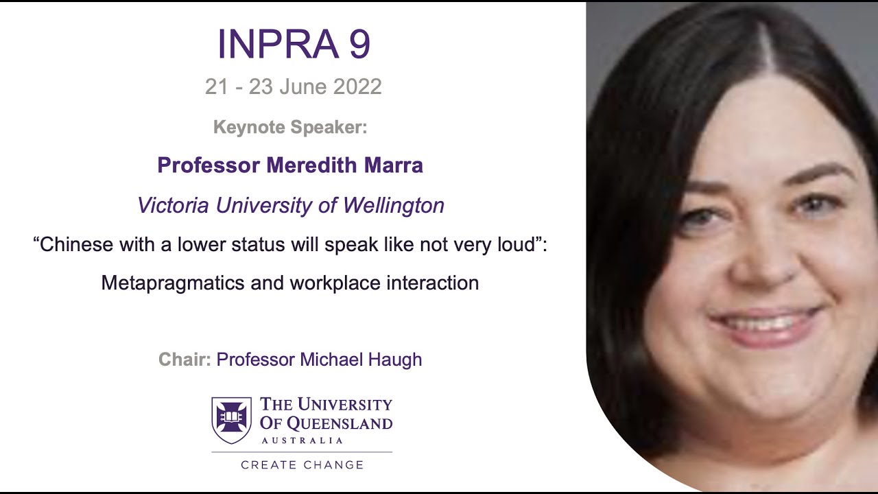 INPRA 9 Keynote Speaker: Professor Meredith Marra - YouTube