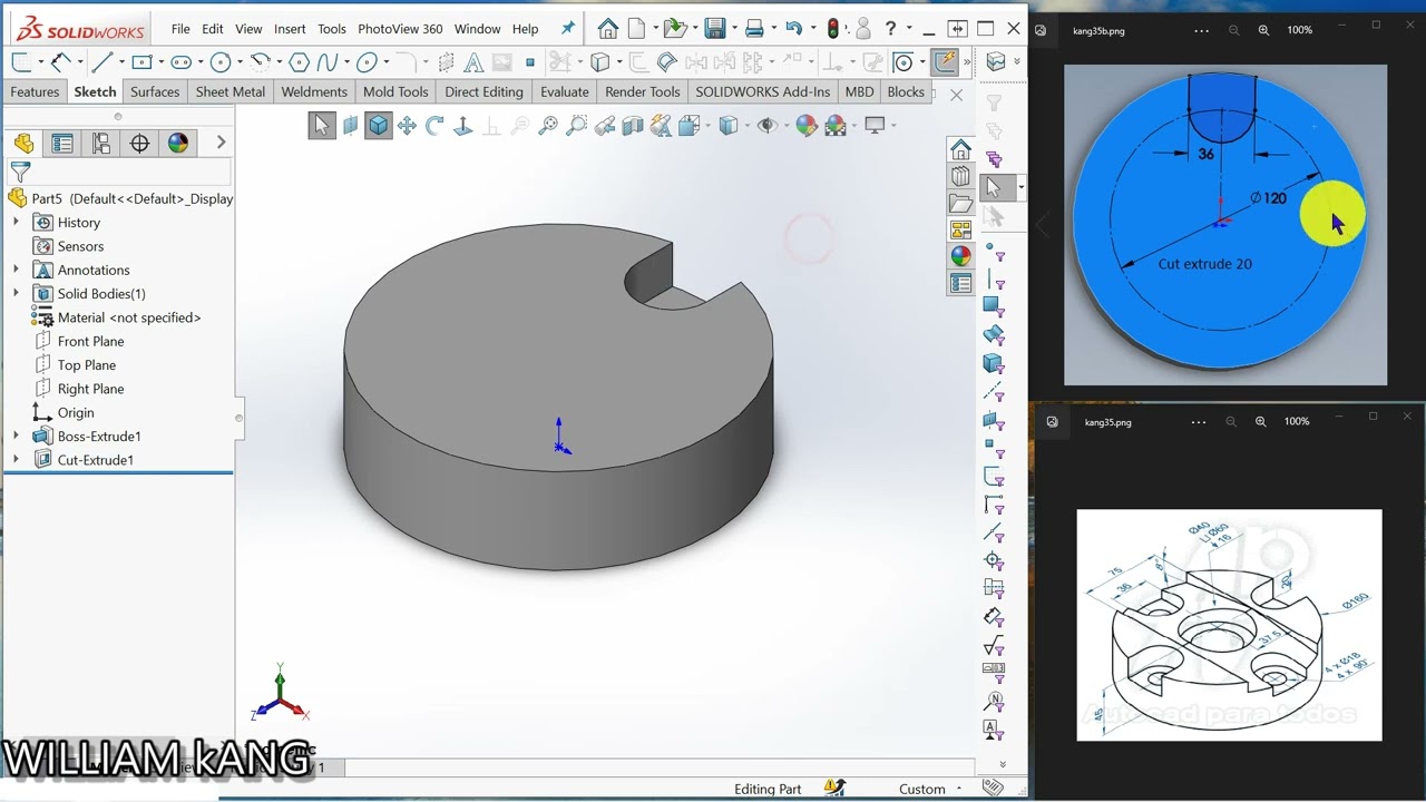 How To Use Circular Pattern In SolidWorks 35 YouTube How To Use Circular Pattern In SolidWorks 35 YouTube