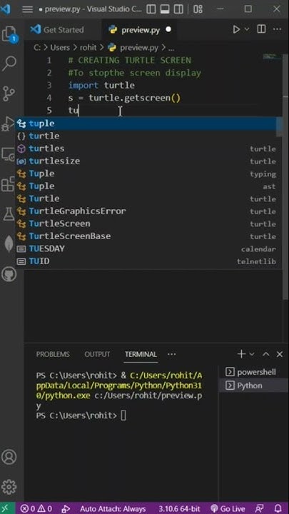 Create A Turtle 🐢 Screen In Python | Python Programming Project | Python Tutorial #shorts # ...