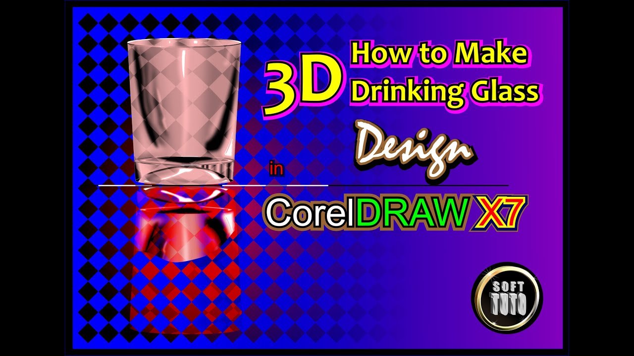 How to make 3D Glass Design in CorelDraw x7 - YouTube