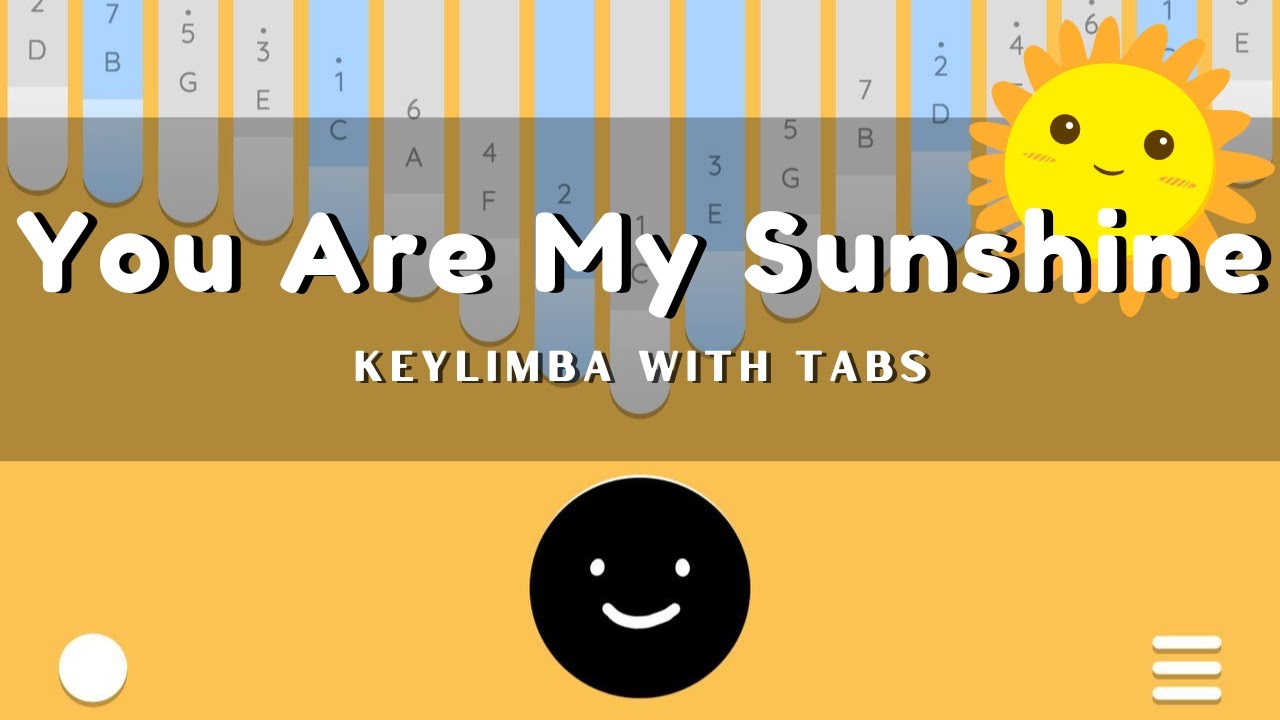 You Are My Sunshine l 17-key Keylimba cover with tabs and lyrics - YouTube