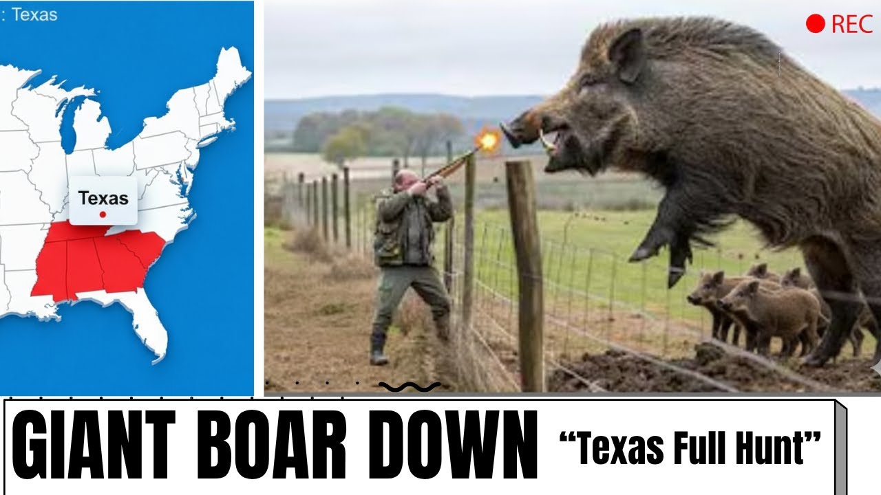 Texas Farmer Takes Down GIANT Wild Hog — How Did It Get So Big. Watch ...