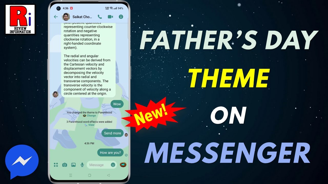How to Activate Father's Day Theme on Facebook Messenger (New) - YouTube