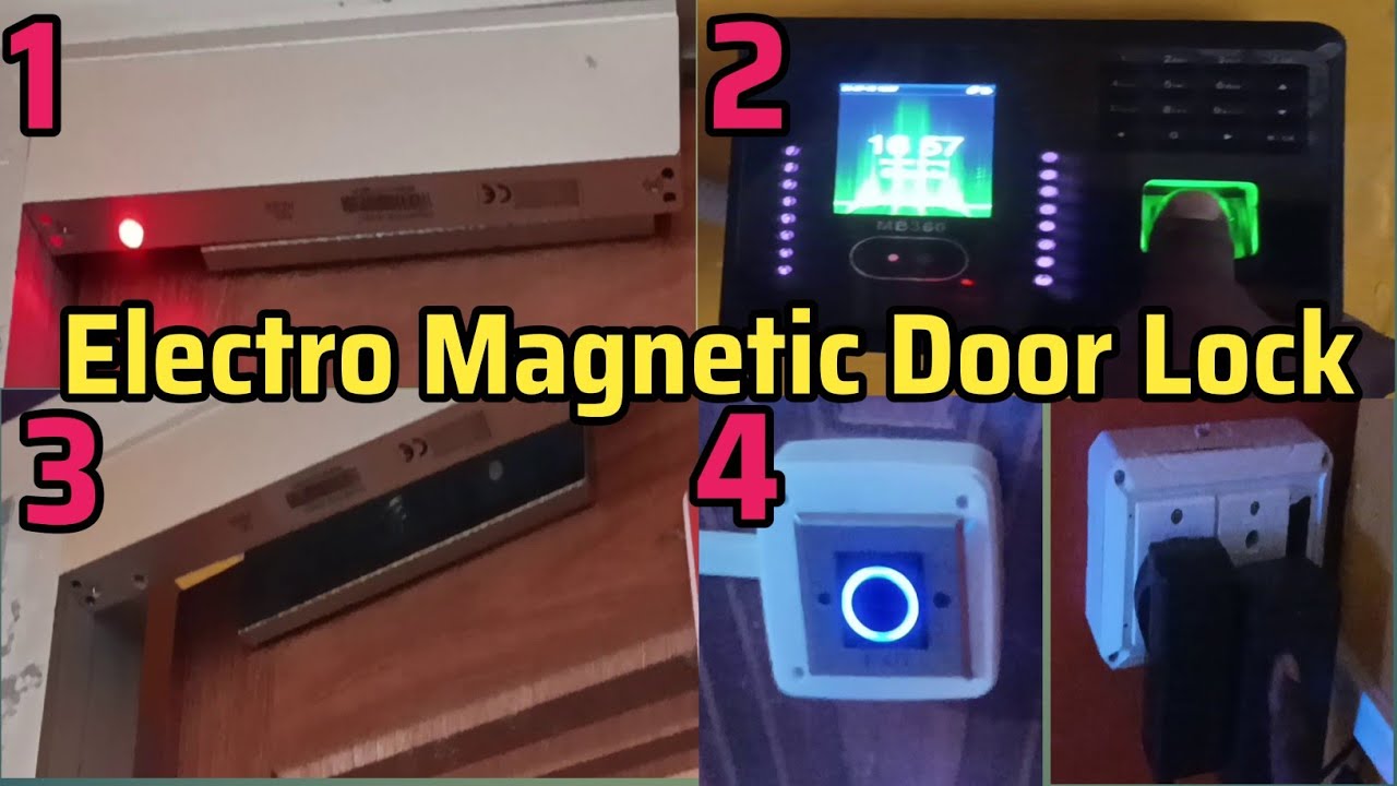 How to install a electromagnetic lock for automatic swing door - YouTube