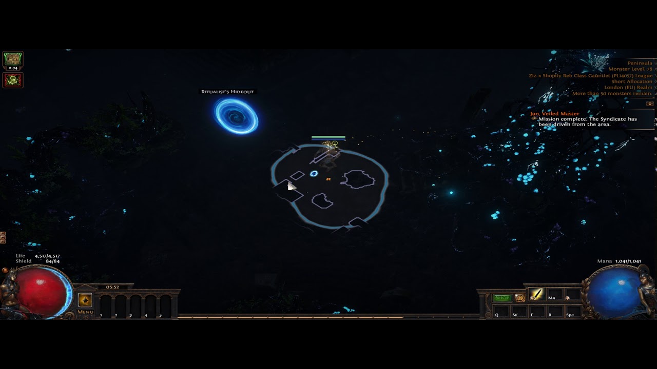 Path of Exile Gauntlet Oshabi Death - YouTube