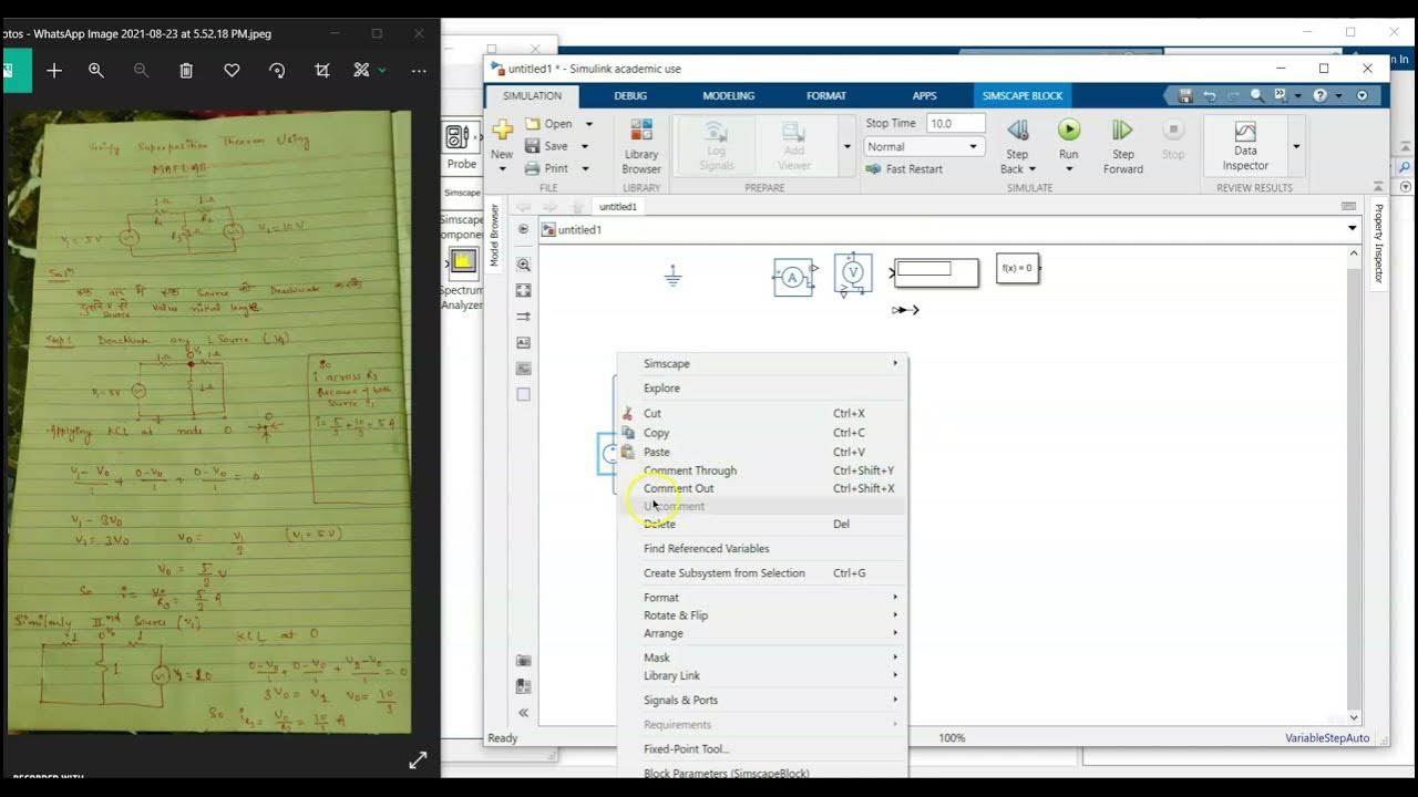 How to Verify Superposition Theorem ?| using MATLAB | Simulink | in Hindi | MATLAB tutorial ...