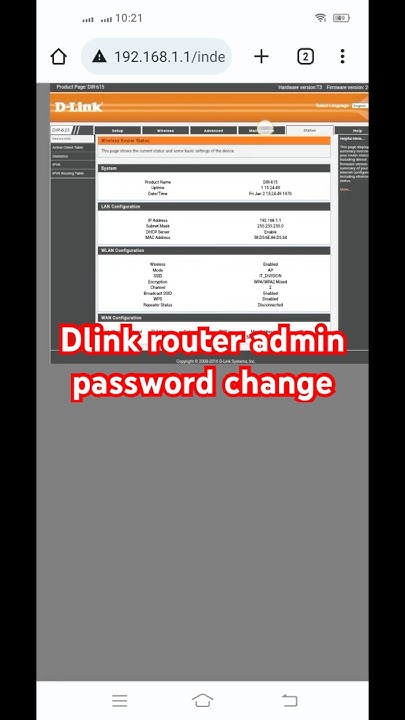 Dlink router password change admin password change kivabe Kareen - YouTube