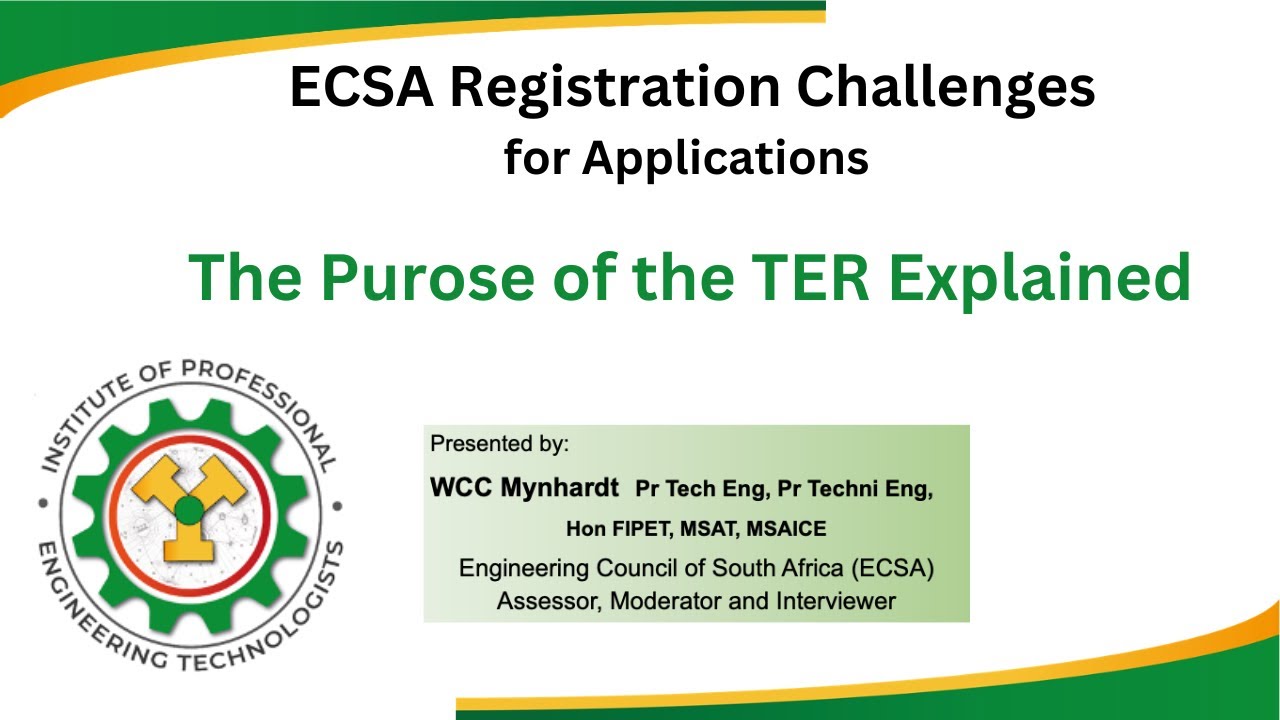 The purpose of the TER - YouTube