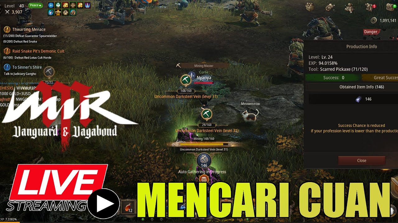 [LIVE] Sapa tau Cuan dari DG Clan Habis itu Nambang lagi - Mir M Vanguard and Vagabond - YouTube