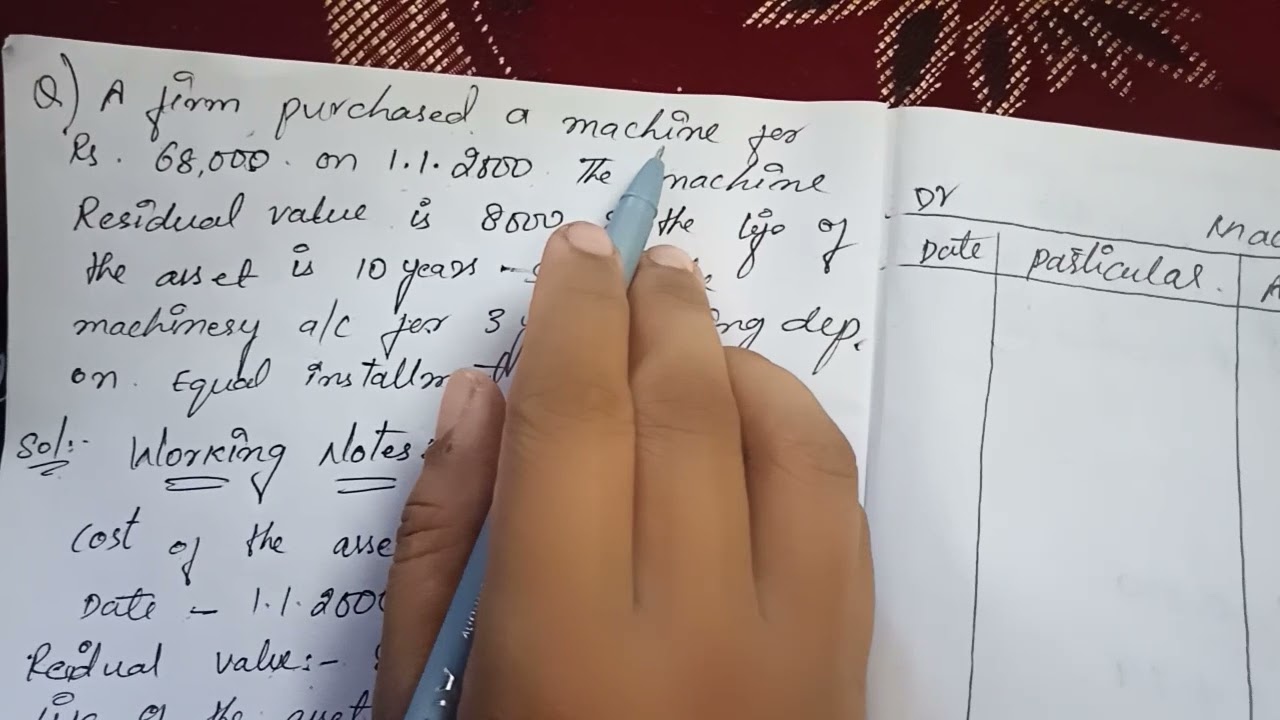 fixed installment method problems of depreciation - YouTube