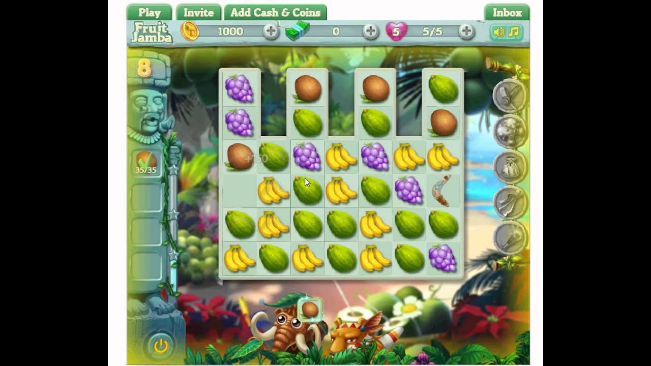 Fruit Jamba Levels 3 to 10 No Booster Facebook New Game - YouTube