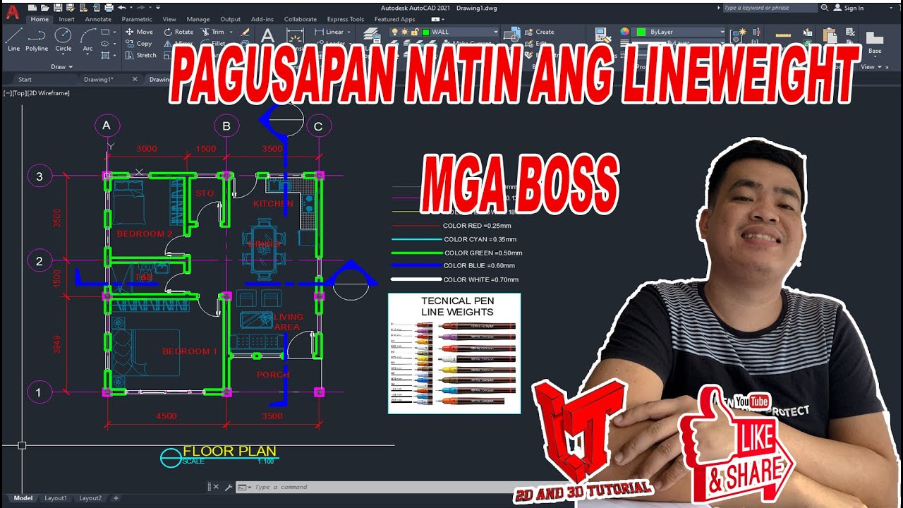 LINEWEIGHT IN AUTOCAD TAGALOG YouTube LINEWEIGHT IN AUTOCAD TAGALOG YouTube