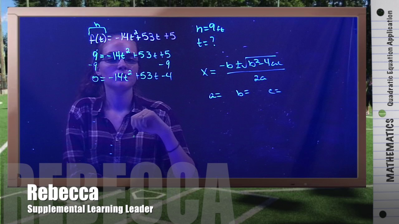 Quadratic Equations Applications: Projectile Motion (Specific Height ...