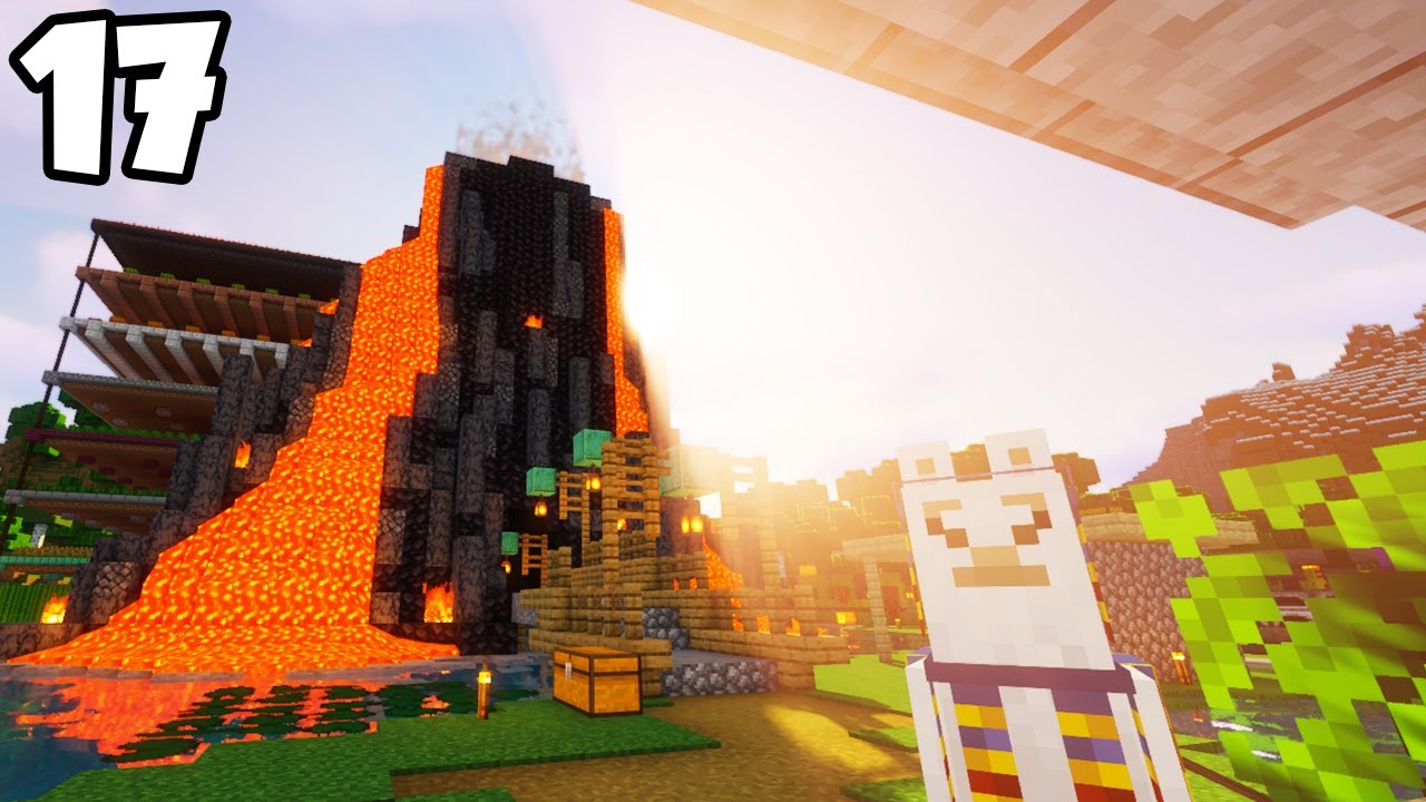 I Built an Active Volcano in the Middle of my Base - Minecraft Survival ...