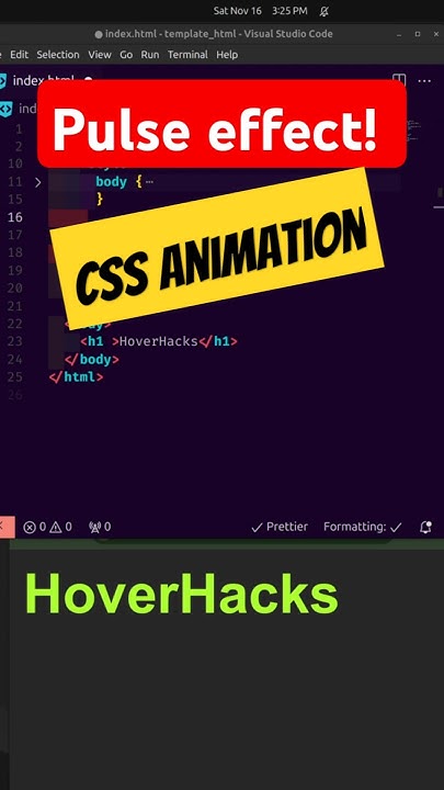 Pulse Css Animation Htmlcss Programming Learnhtml5andcss3 Coding 5318