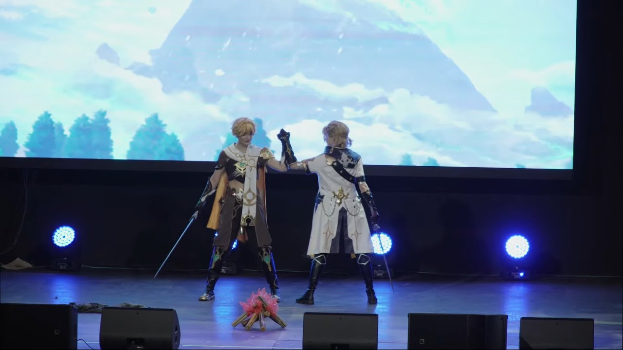 Aether Albedo cosplay performance - YouTube