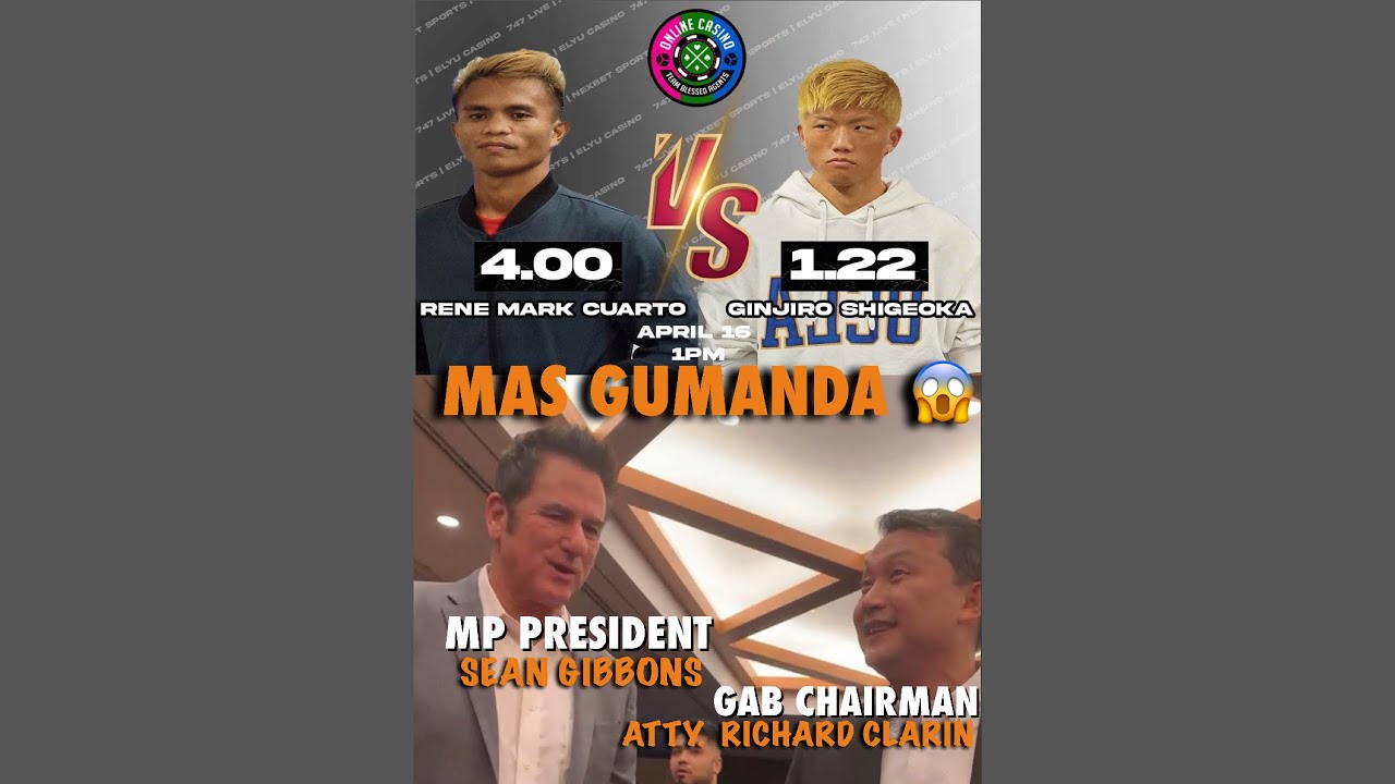 Cuarto, mas gumanda ang panalo sa odds! Sean Gibbons at GAB Chairman ...