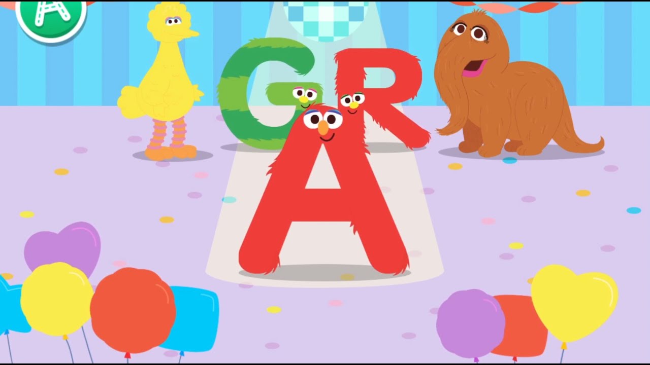 Big Bird and Snuffy`s Letter Dance Party | Learning the Alphabet ...