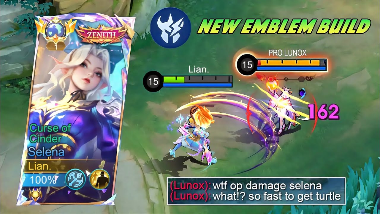 SELENA NEW MIDLANE EMBLEM SEASONED HUNTER!! FAST ROTATION AND FAST ...