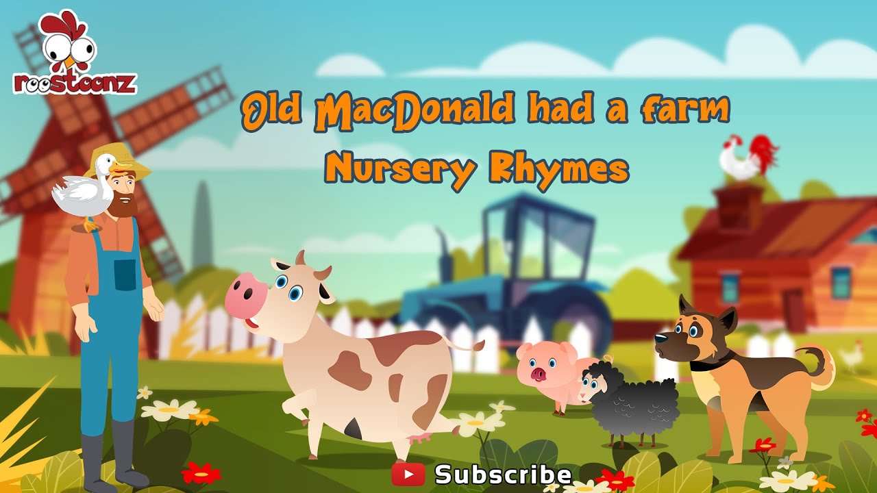 Old MacDonald Had A Farm || Nursery Rhymes Kid Song || Roostoonz - YouTube