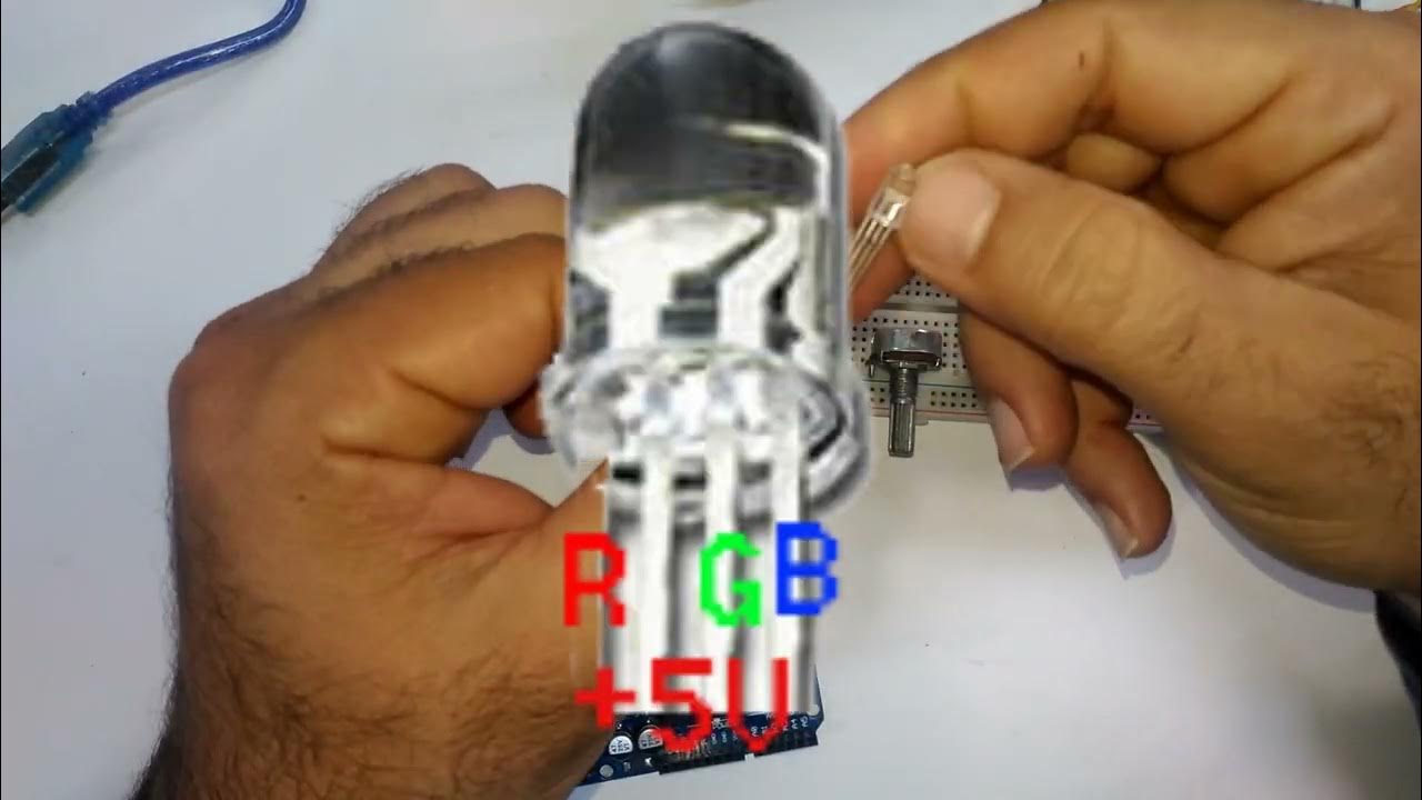 controlling rgb led with 3 potentiometers - YouTube