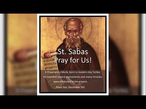 Saint of the Day for December 5. Saint Sabas. - YouTube