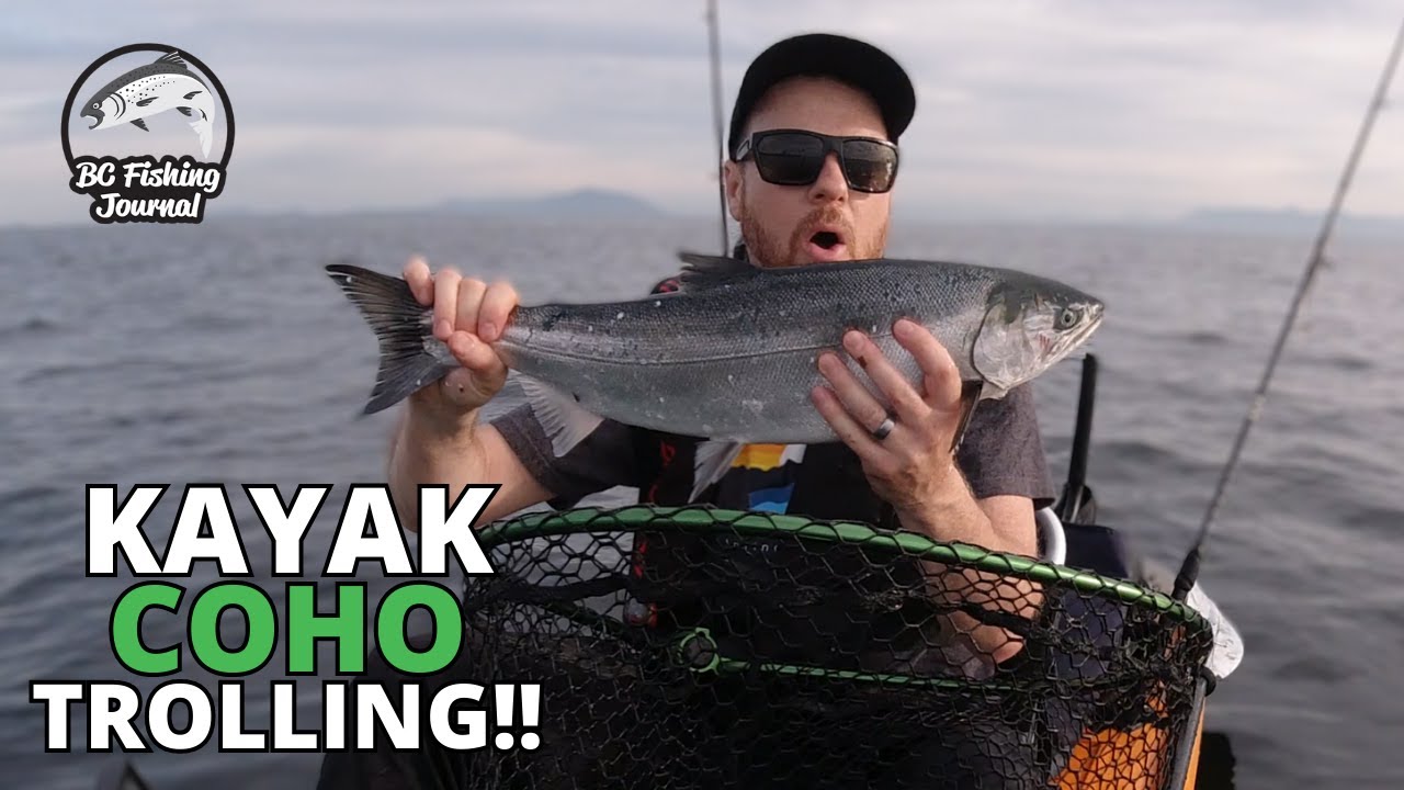 Kayak Coho Salmon Trolling - a Milestone Fish!! - YouTube