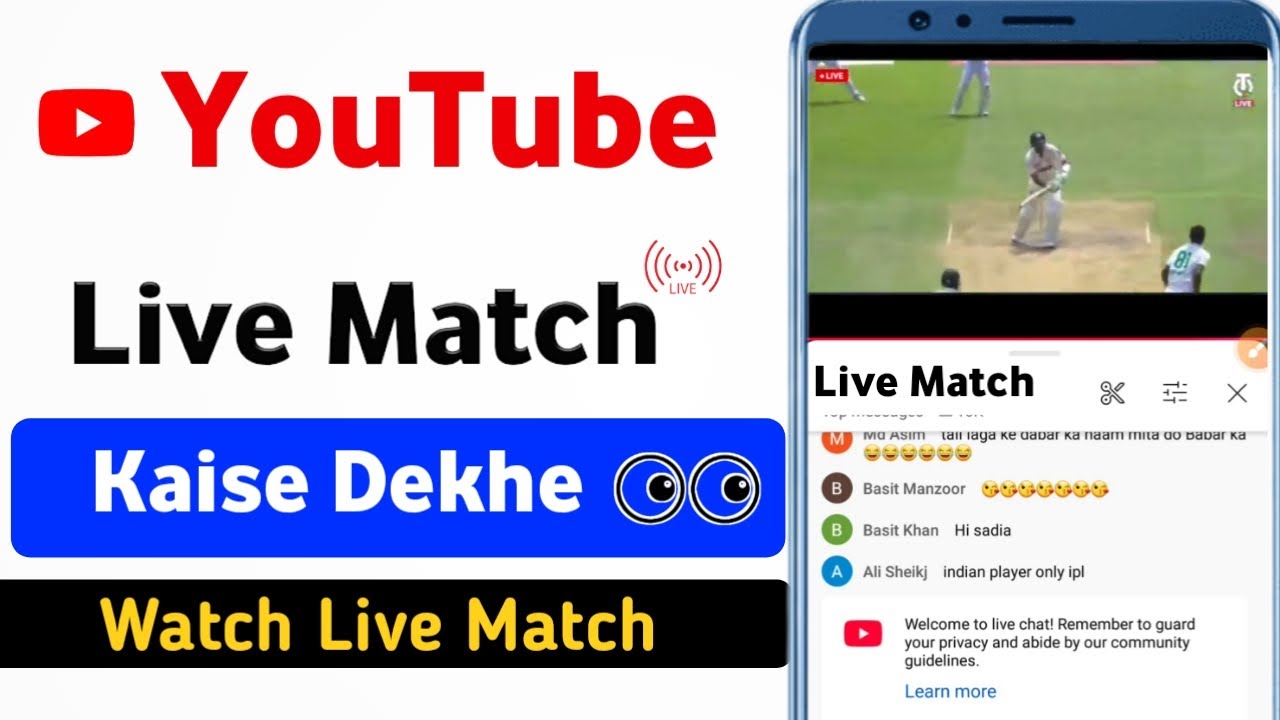 YouTube Par Live Match Kaise Dekhe||How To Watch Live Cricket Match On ...