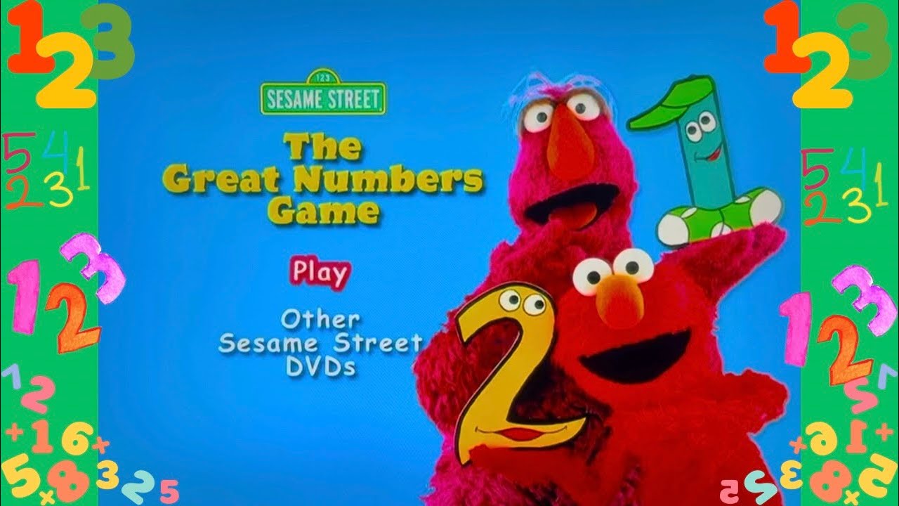 Sesame Street THE GREAT NUMBERS GAME 2001 DVD Menu Walkthrough. - YouTube