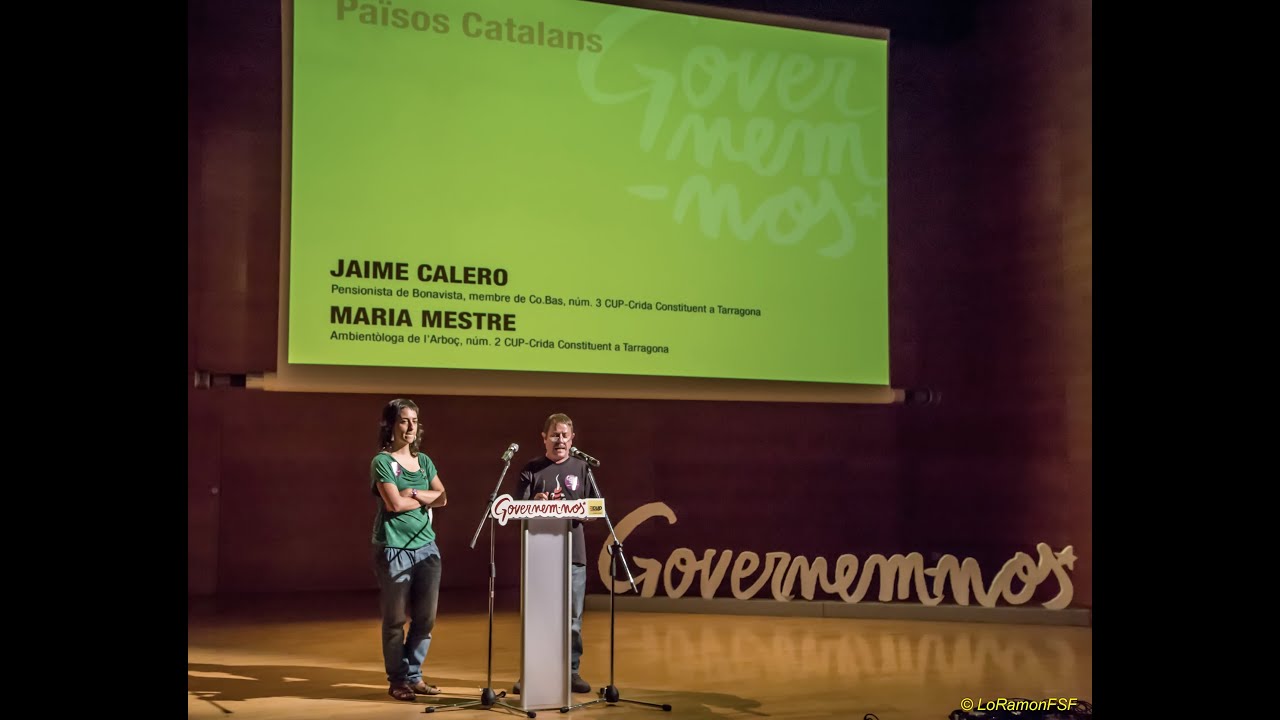 Jaime Calero Maria Mestre a l´Acte territorial de campanya de la CUP a ...