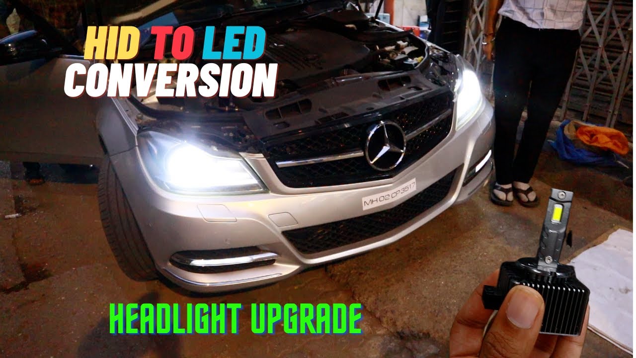 HID TO LED HEADLIGHT BULB CONVERSION FOR ALL CARS!! - YouTube