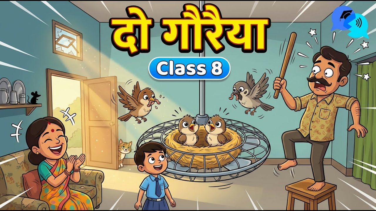 Do Gauraiya Class 8 (दो गौरैया) | Animated Video Do Gauraiya | दो ...