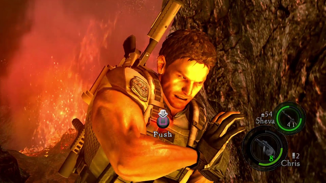 RESIDENT EVIL5 Boulder punching Chris! - YouTube