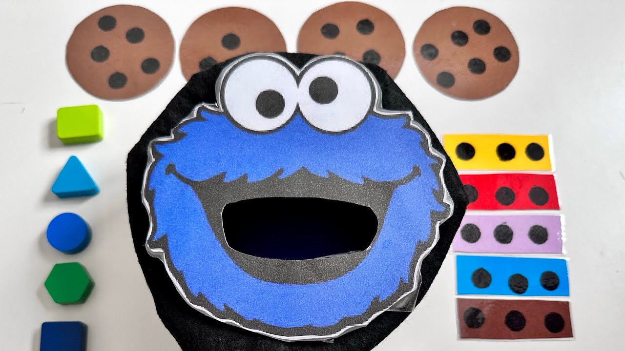 Cookie Monster Numbers, Colors & Shapes Learning Video | Educational ...