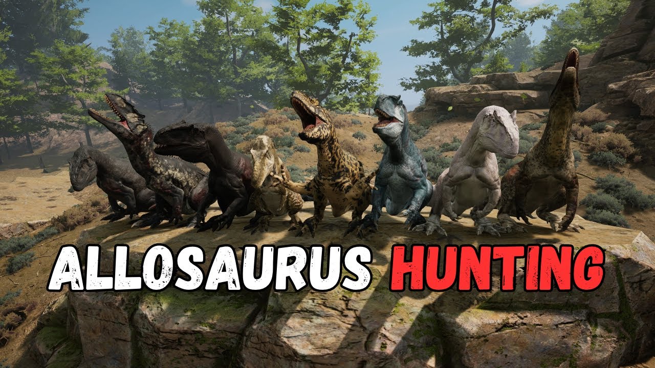 Path of Titans | Allosaurus Hunting (PVP) - YouTube