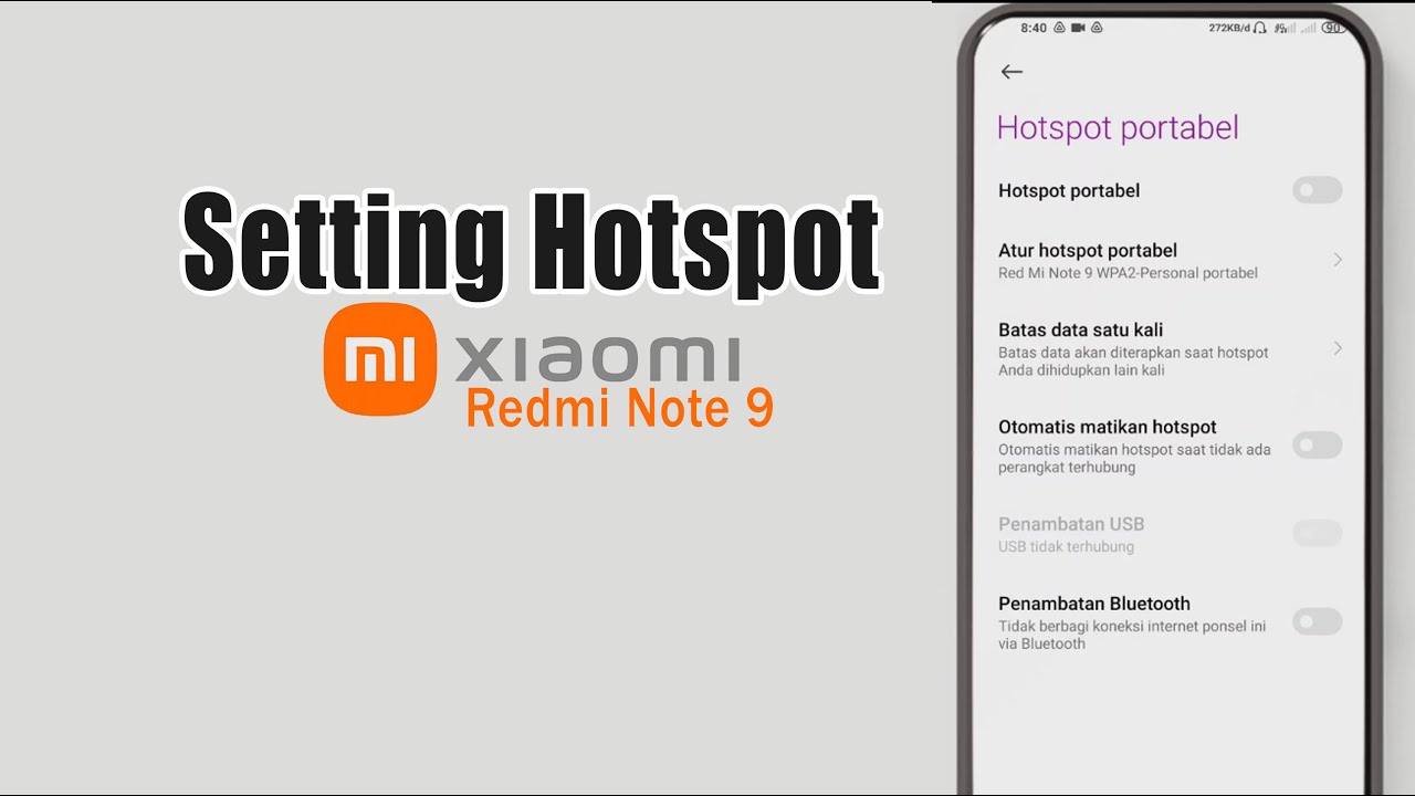 Cara Setting Hotspot Redmi Note 9 - YouTube