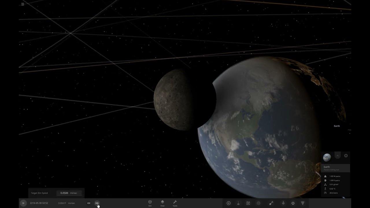 Mercury hits the earth (Universe Sandbox) - YouTube