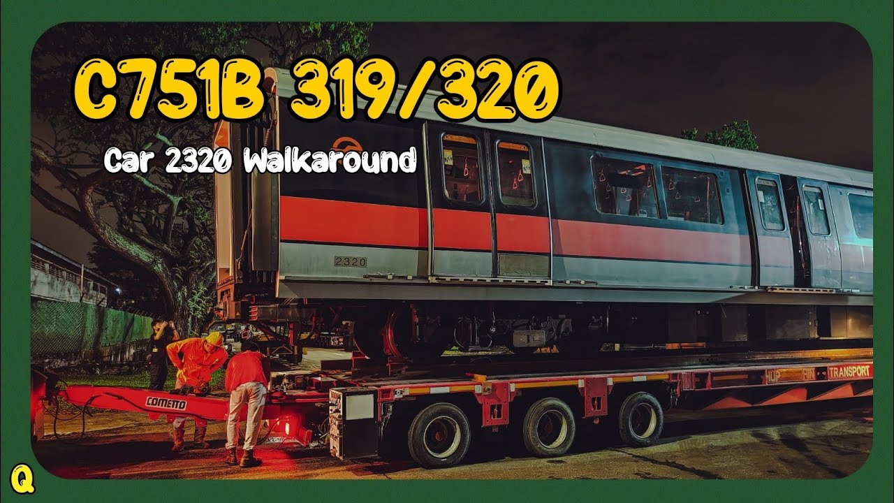 ⁴ᴷ⁶⁰ C751B 319/320 (Car 2320) Arriving At Toyotron Pte Ltd - YouTube