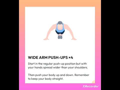 WIDE ARM PUSH -UPS×4 - YouTube