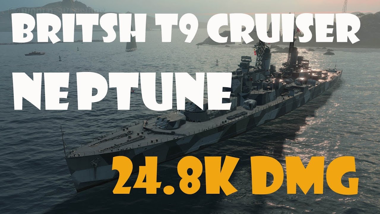 World of Warships British T9 Cruiser Neptune - YouTube